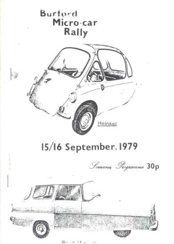 National MicroCar Rally programme gallery