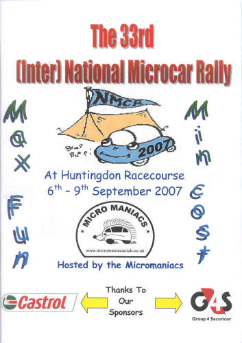 National MicroCar Rally programme gallery